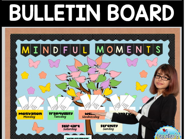Mindful Moments Bulletin Board Kit | Teaching Resources