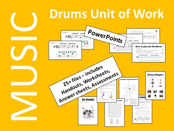 Drums - Unit of Work. PowerPoints, Digital and Print Worksheets ...