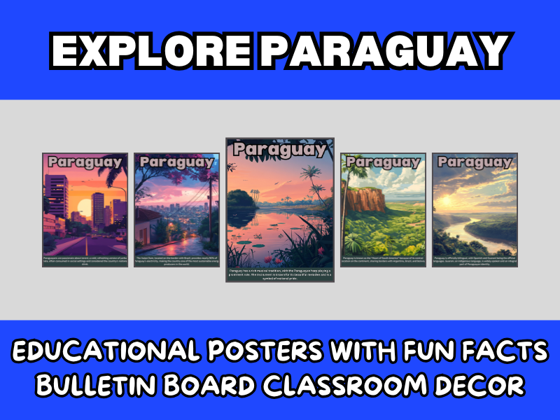Explore Paraguay – Educational Posters with Fun Facts | Bulletin Board ...