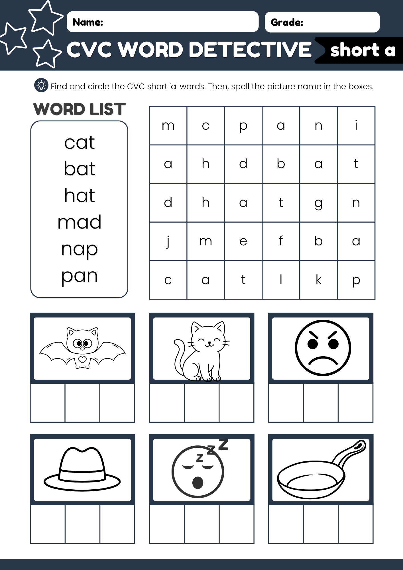 CVC Words Crossword Pack | Short Vowels | Teaching Resources