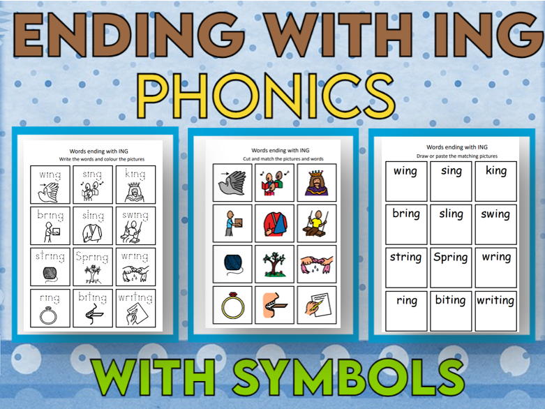 Phonics Words Ending With ING Symbols Teaching Resources Phonics Words Ending With ING Symbols Teaching Resources