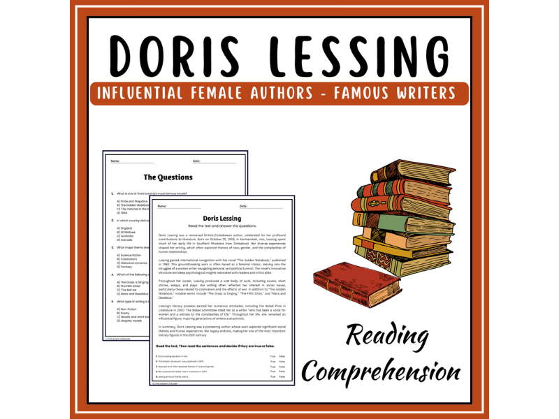 Doris Lessing Reading Comprehension Passages & Questions Worksheets ...