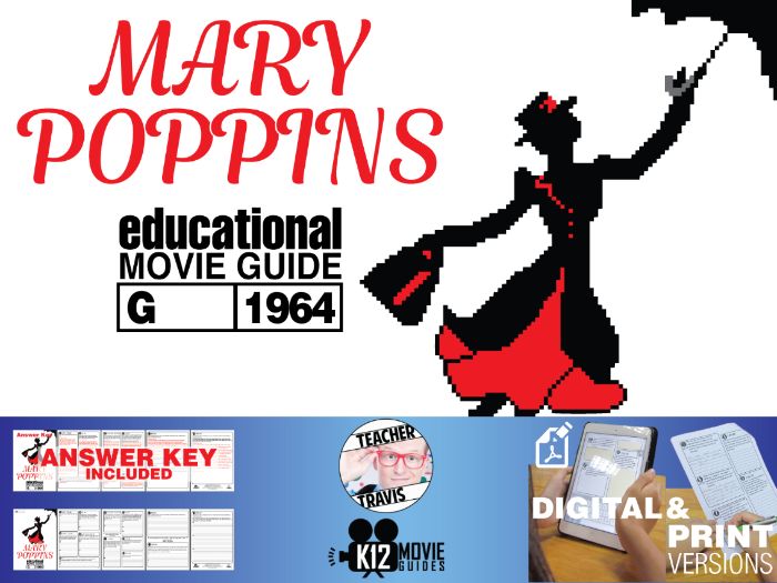 Mary Poppins Movie Guide | Questions | Worksheet (G - 1964) | Teaching ...