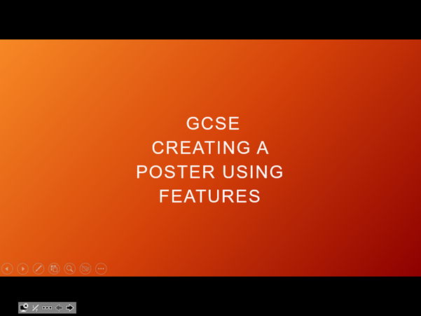 GCSE creating a Poster using features | Teaching Resources