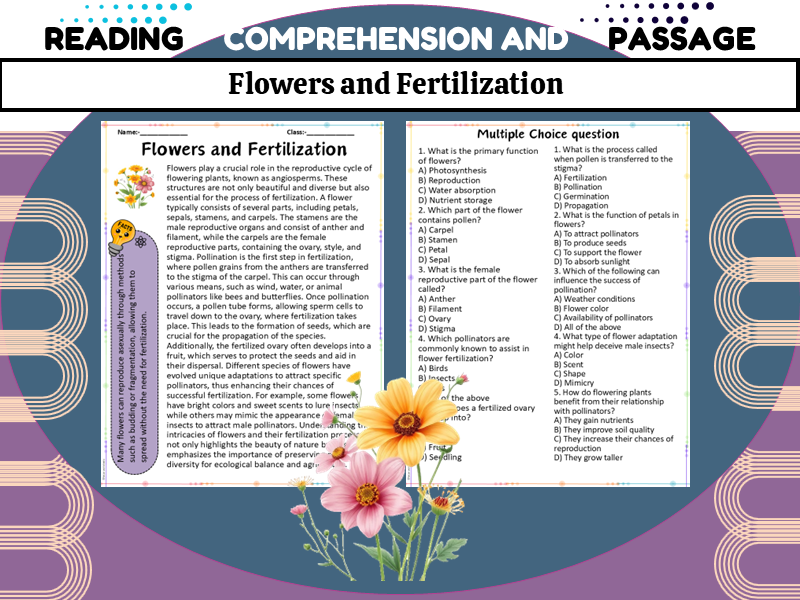 Understanding Flowers & Fertilization: A Comprehensive Reading Guide ...