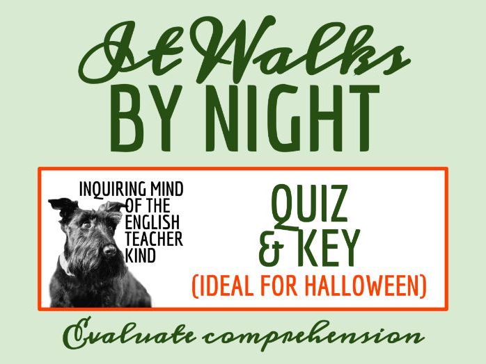 "It Walks by Night" by Henry Kuttner | Halloween English Activities ...