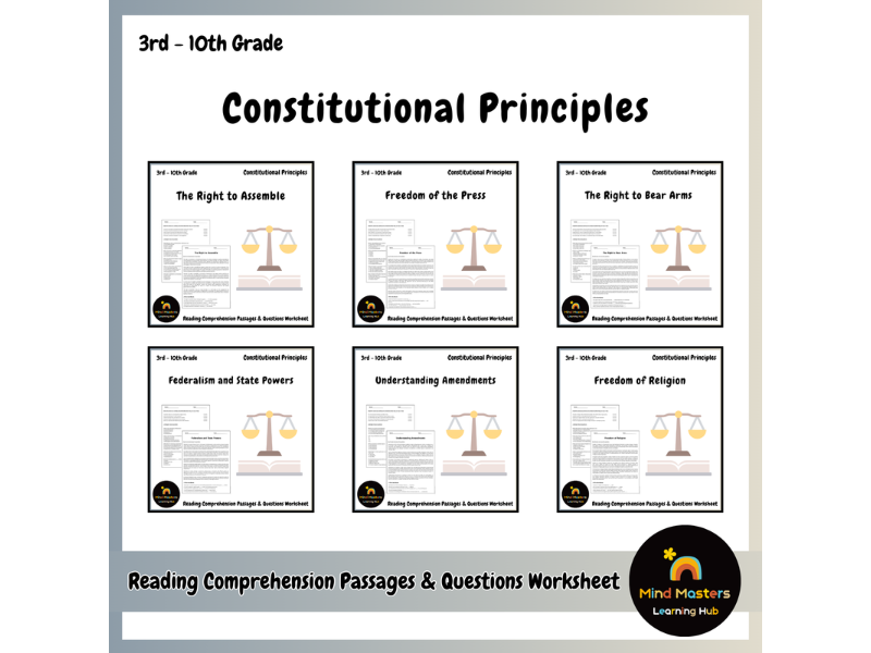 Constitutional Principles Reading Comprehension Passages & Questions ...