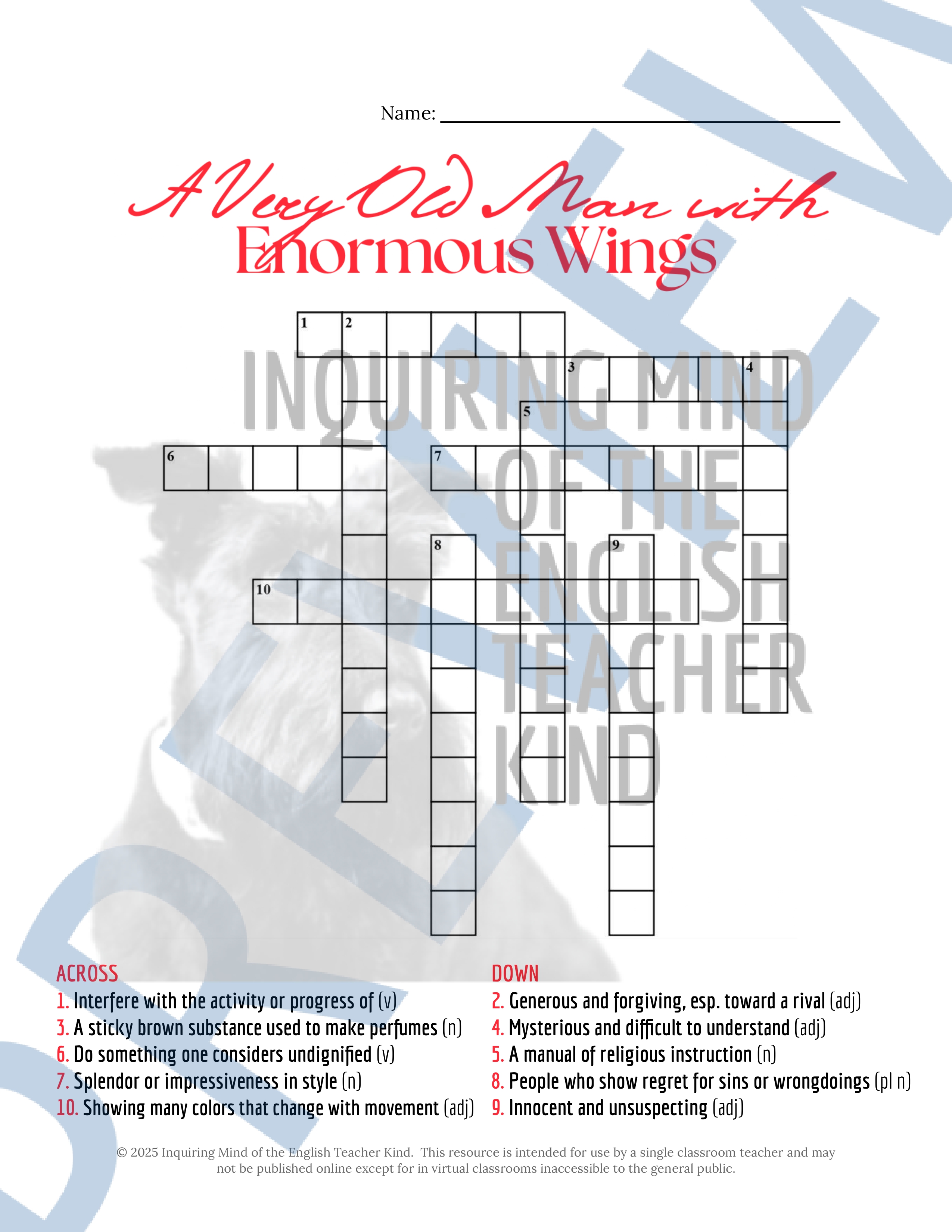 "A Very Old Man with Enormous Wings" by Gabriel Garcia Marquez ...