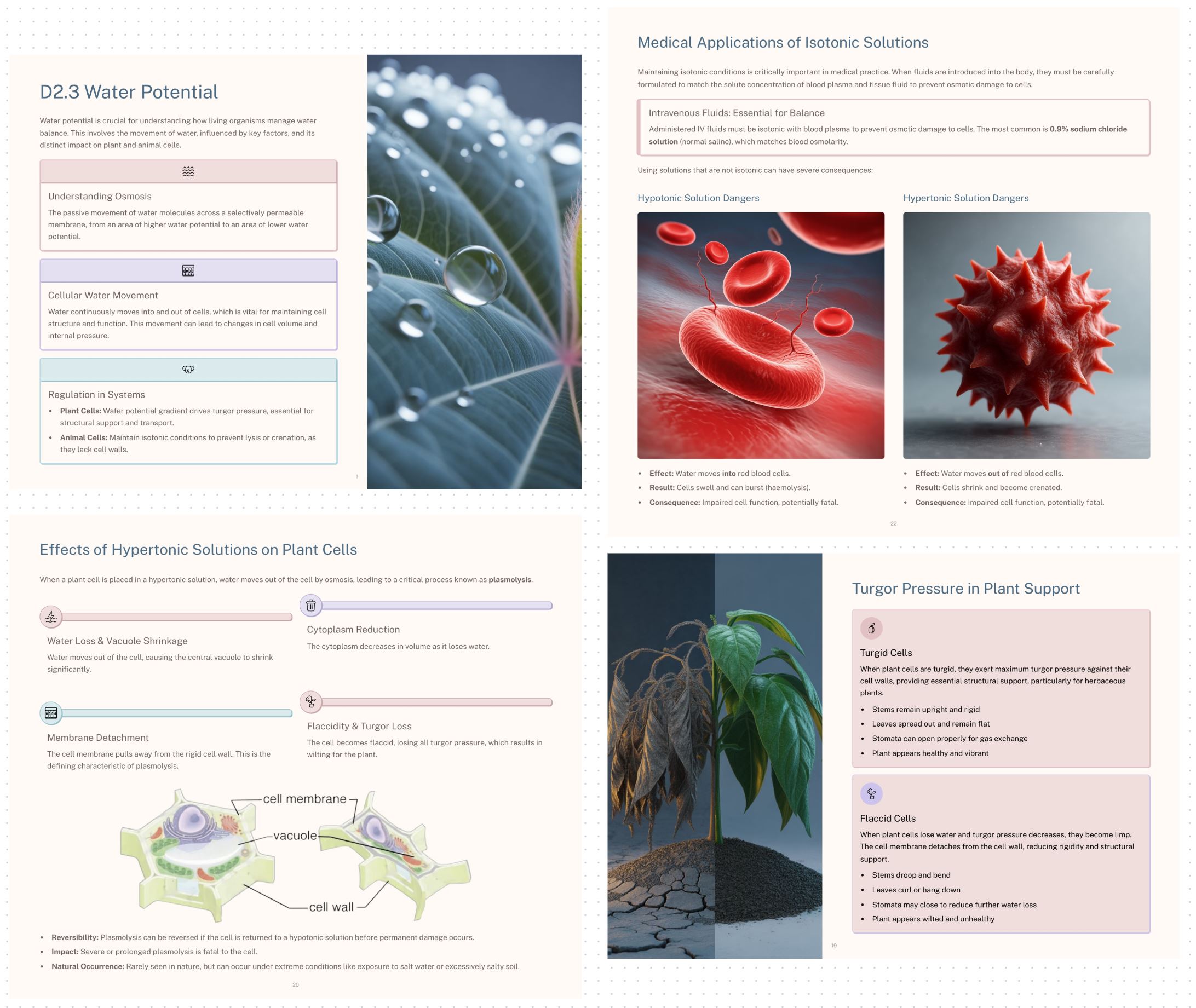 IB DP Biology D2.3 Water Potential Teaching Notes & PowerPoint 2026 ...