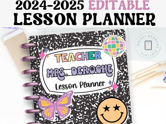 Editable Teacher Planner 2024-2025 | Digital & Printable Lesson Teacher ...