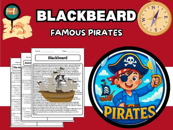 Blackbeard - Famous Pirates Reading Comprehension Passages & Questions ...