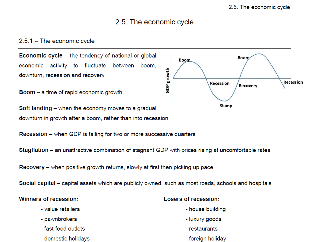 Edexcel Economics B Theme 2 5 Notes Teaching Resources Edexcel Economics B Theme 2 5 Notes Teaching Resources