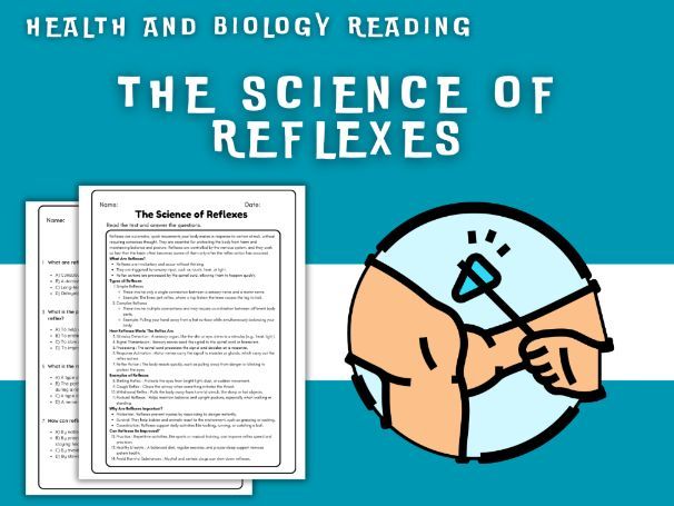 The Science of Reflexes - Health Reading Worksheet | Teaching Resources