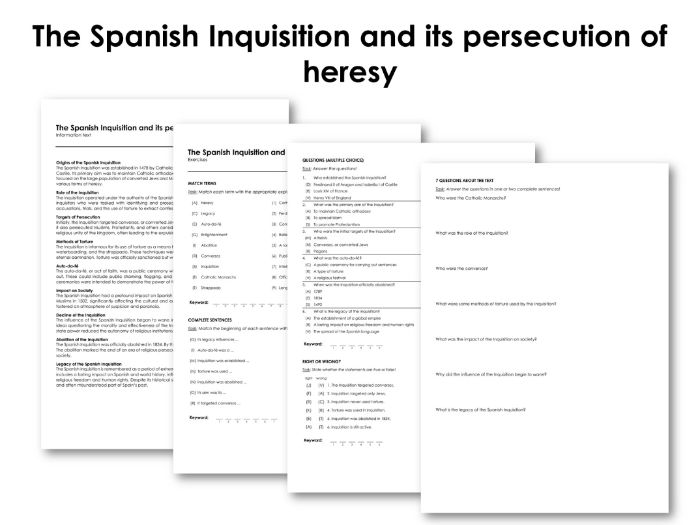 The Spanish Inquisition and its persecution of heresy | Teaching Resources