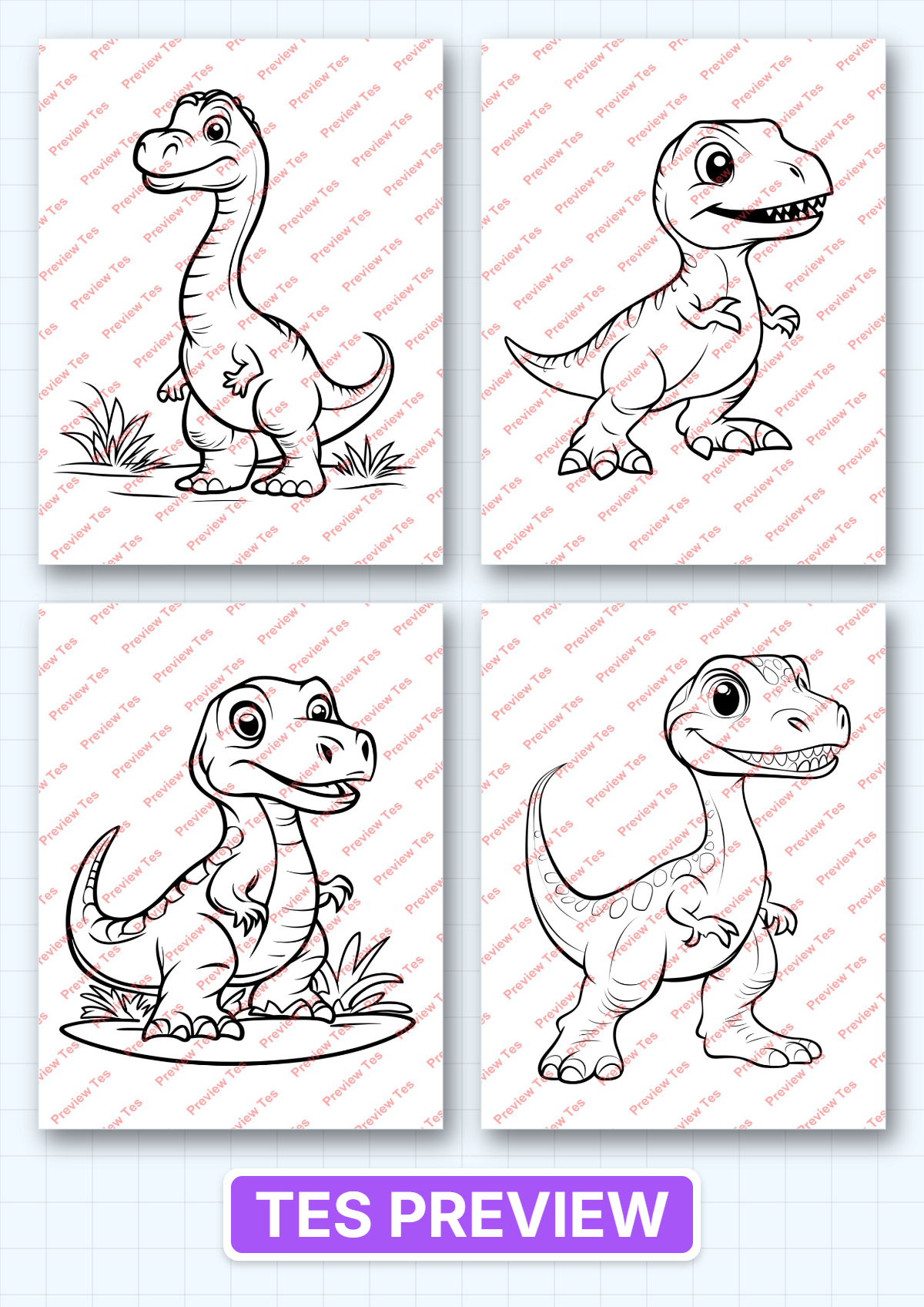 Dinosaurs Coloring Pages | Cute Cartoon Dino Art Activity Worksheets ...