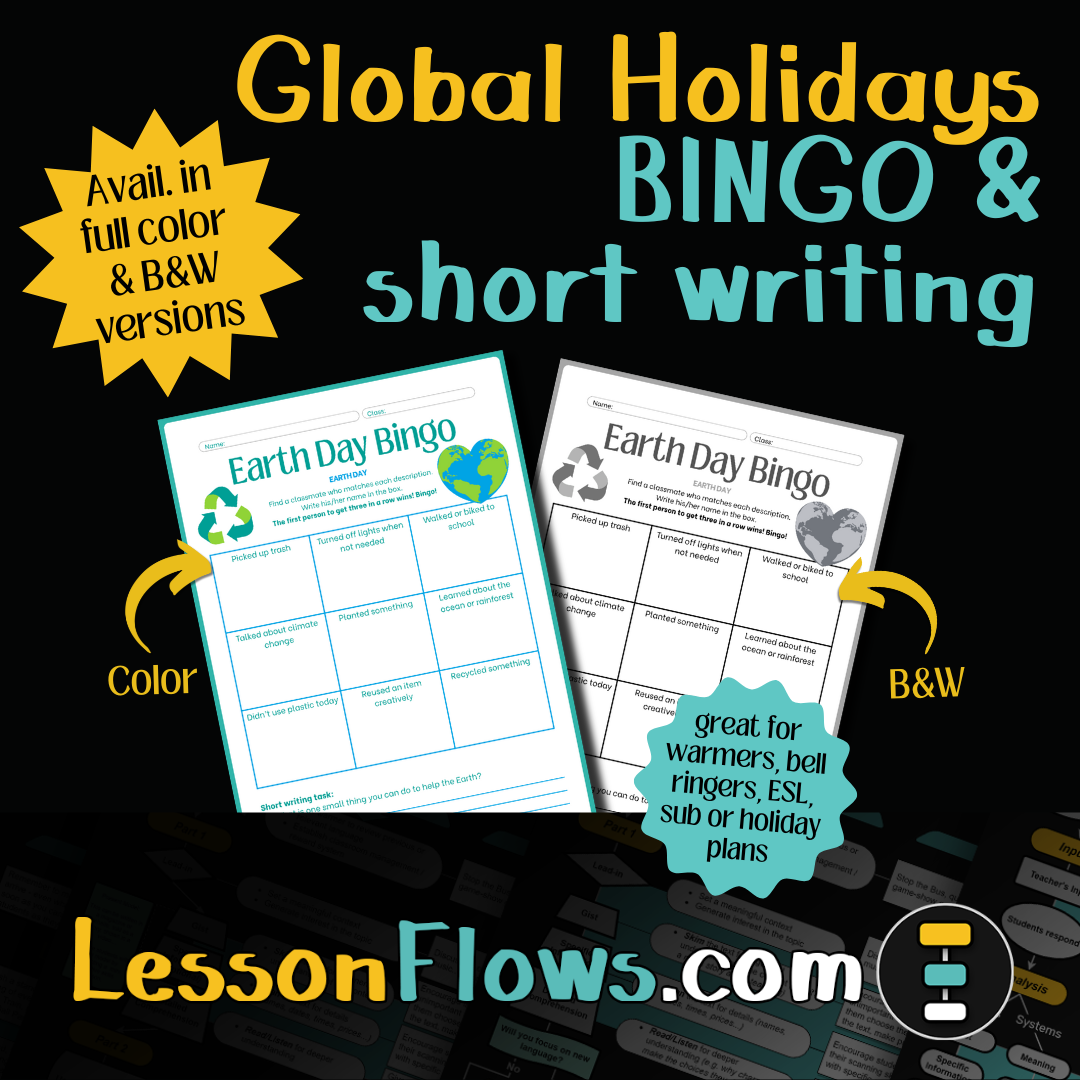 Global Holidays Bingo & Writing Pack – 12 Find Someone Who | Teaching ...