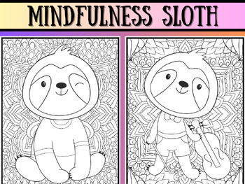 Sloth Coloring Pages | Mindfulness Coloring Sheets | 18 Printable Pages ...