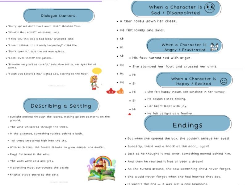 Story Writing Word Bank & Toolkit | KS1 / KS2 (Year 2–4) | Teaching ...