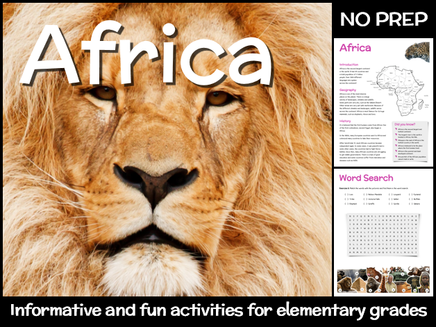 Africa (Fun stuff for elementary grades) by willemmacau - Teaching ...