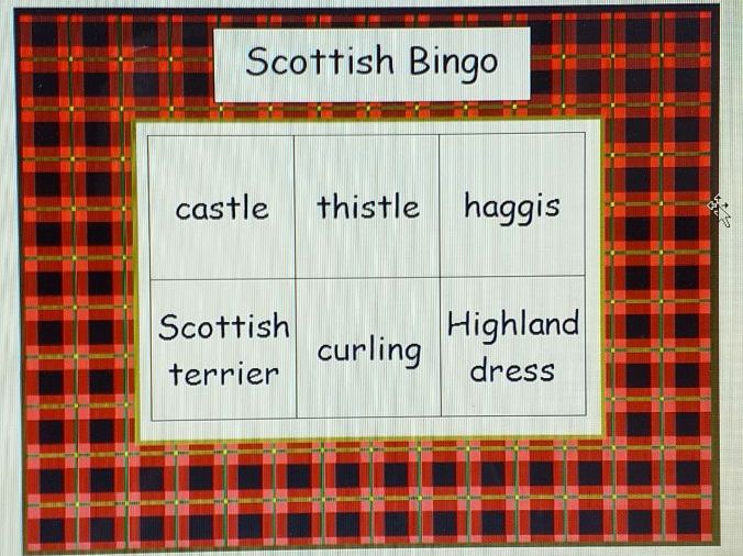 Traditional Scottish Culture bingo, matching game and dominoes ...