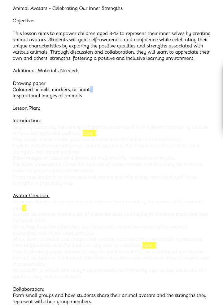 Celebrating Our Inner Strengths - Animal Avatars | Teaching Resources