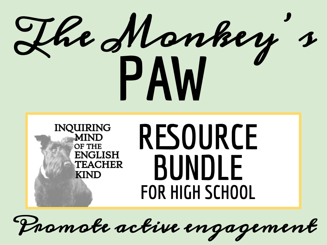 "The Monkey's Paw" by W. W. Jacobs Quiz and Close Reading Bundle | Teaching Resources