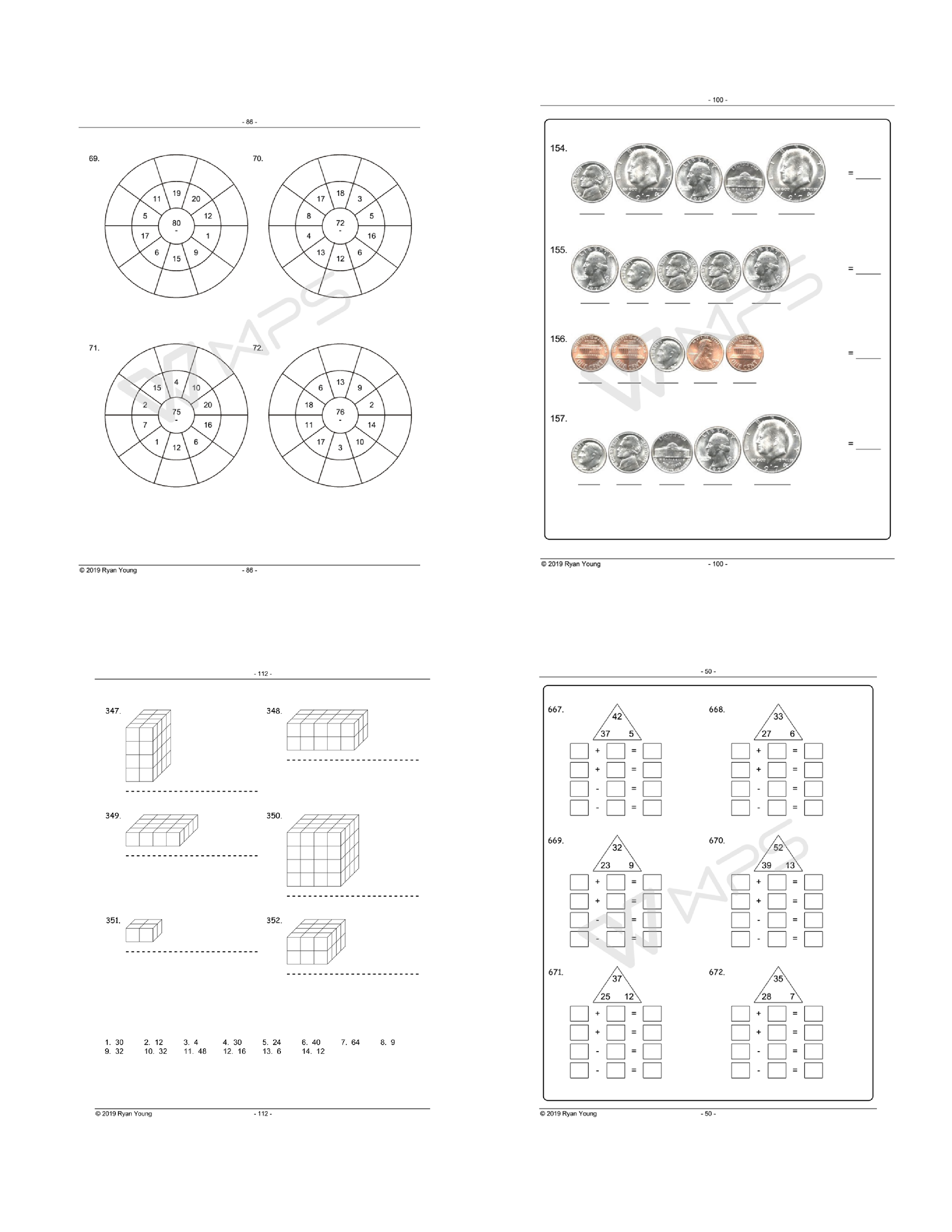 Math For Second Graders Exercise Book 1 Teaching Resources