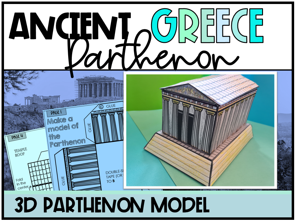 Ancient Greece Parthenon Craft 3D Model | Teaching Resources