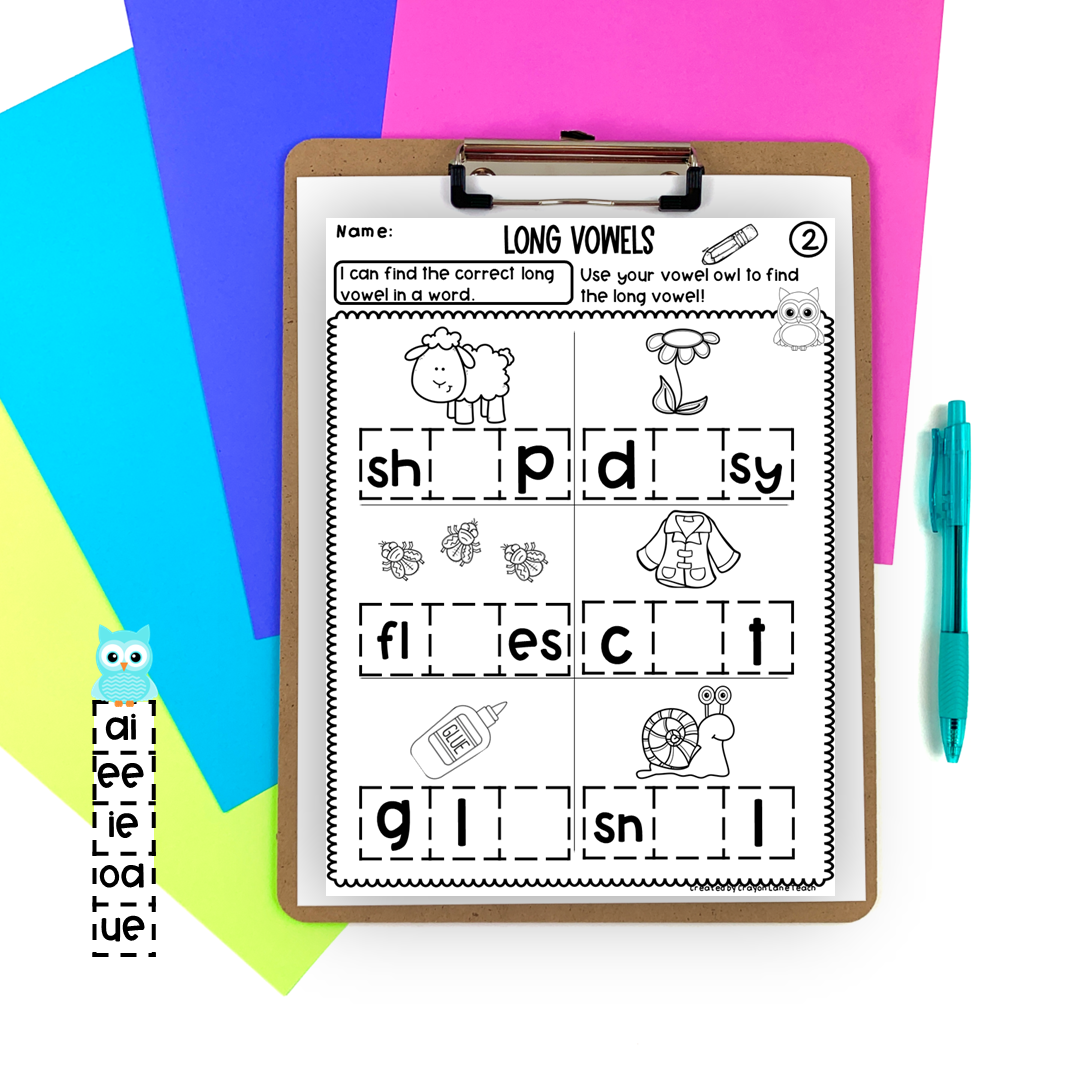 Long Vowels Phonics Worksheets Find the Missing Sound KS1 | Teaching ...