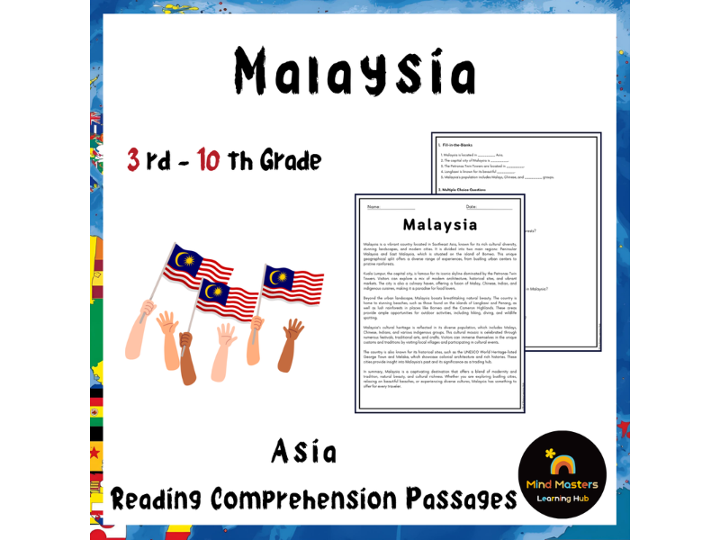 Malaysia Reading Comprehension Passages & Questions Worksheets ...