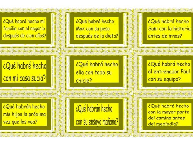 Future Perfect Tense Spanish 4 Worksheet-2 Game-1 Exam Bundle ...