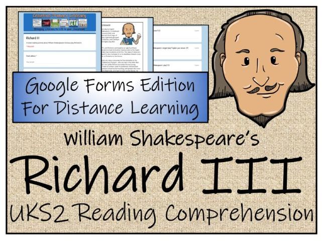 UKS2 Shakespeare & His Plays Reading Comprehensions | Digital & Print ...