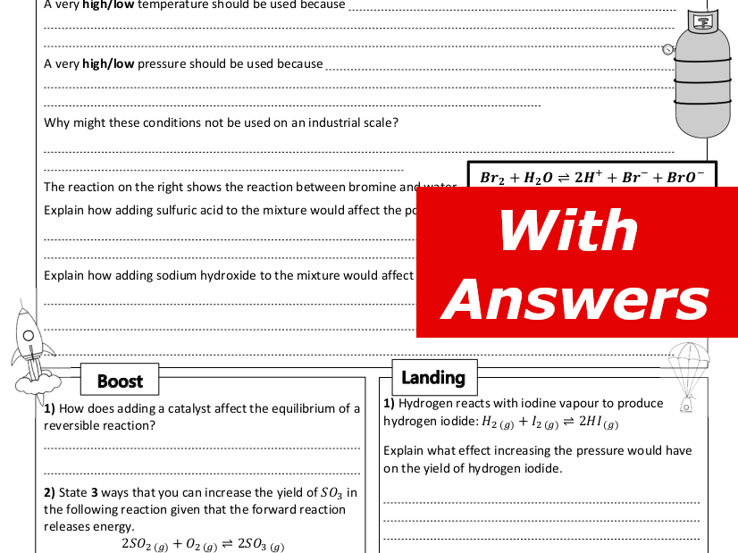 6 Sheet Rate of Chemical Change Home Learning Bundle GCSE | Teaching ...
