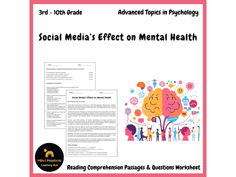 Social Media’s Effect on Mental Health Reading Comprehension Passages ...