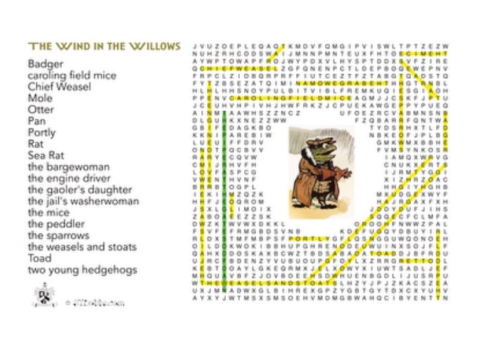 The Wind In The Willows Wordsearch Teaching Resources The Wind In The Willows Wordsearch Teaching Resources