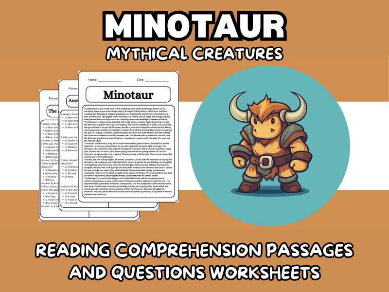 Mythical Creatures Reading Comprehension Passages and Questions ...