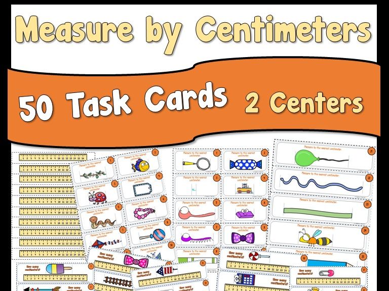Measure by Centimeters Task Cards | Teaching Resources