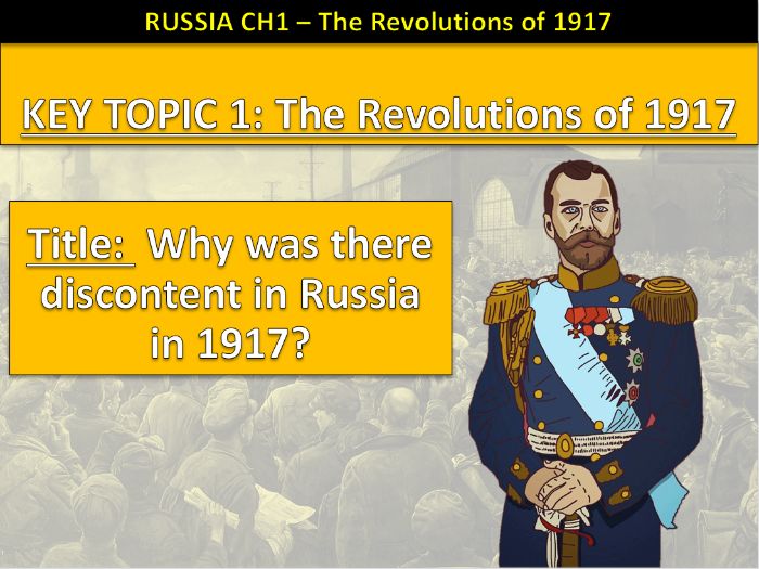 GCSE History Edexcel 9–1: Russia 1917–41 Lesson 1 – Why was there ...