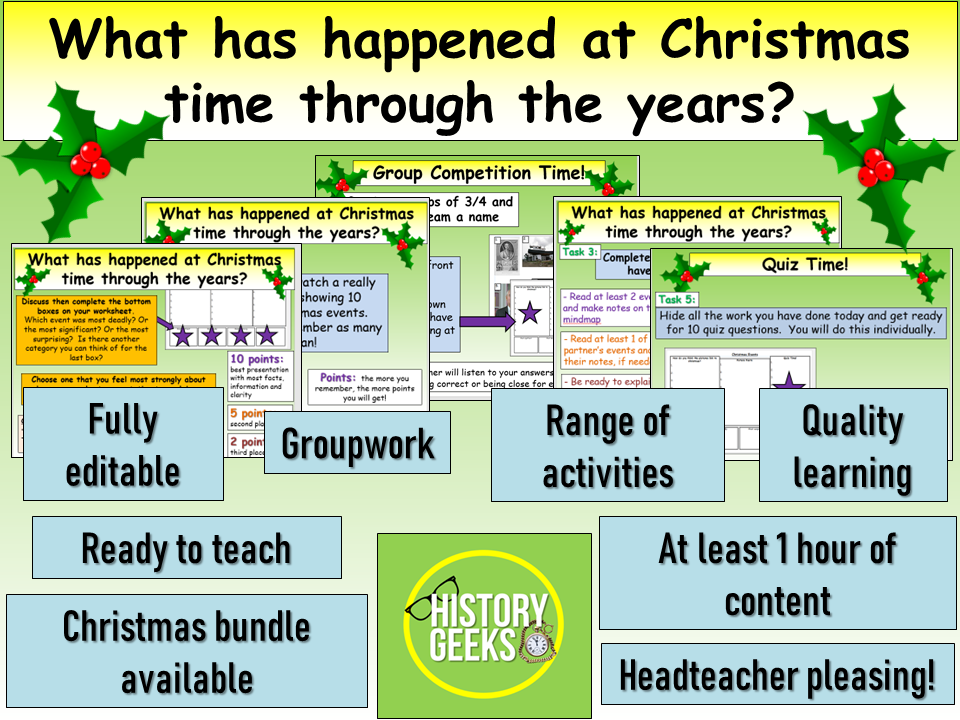 Christmas History lessons | Teaching Resources