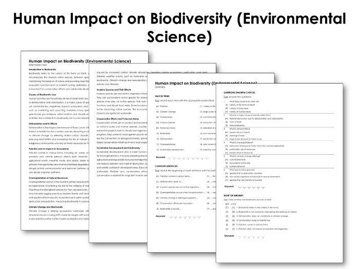 Human Impact on Biodiversity (Environmental Science) | Teaching Resources