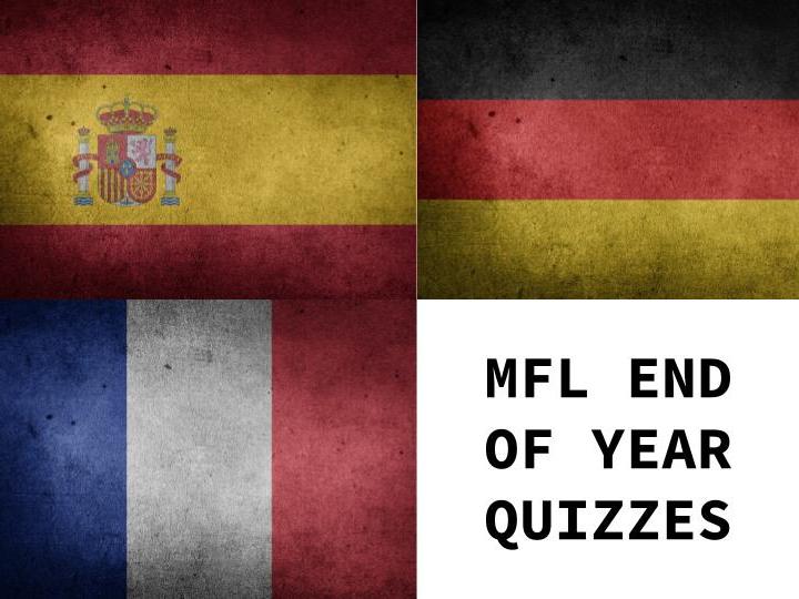 Quiz Bundle German/French/Spanish Summer 2023 | Teaching Resources