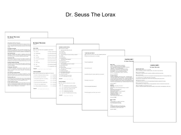 The Movie "Dr. Seuss The Lorax" | Teaching Resources