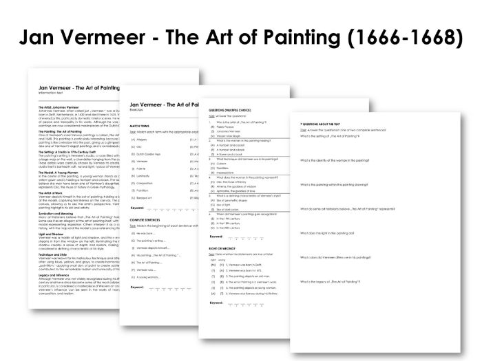 Jan Vermeer - The Art of Painting (1666-1668) | Teaching Resources
