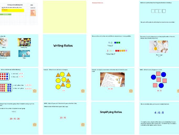 Writing and Simplifying Ratios - Maths GCSE Foundation PowerPoint ...