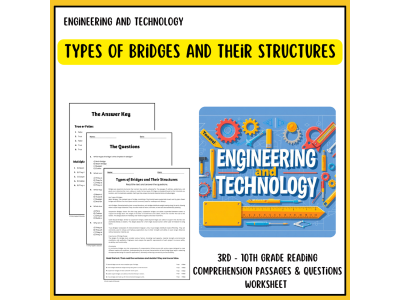 Types of Bridges and Their Structures Reading Comprehension Passages ...