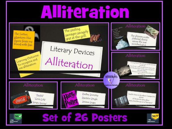 Alliteration Posters by Krazikas | Teaching Resources