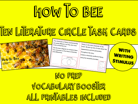 How to Bee - Bren MacDibble - Stage 2/3 Literature Circle Task Cards ...