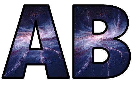 Big Bang Cosmos Space Travel Light Speed Lettering Set Display Title ...