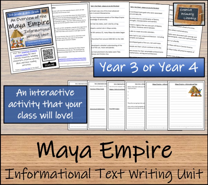 Maya Empire Informational Writing Unit | Year 3 or Year 4 | Teaching ...