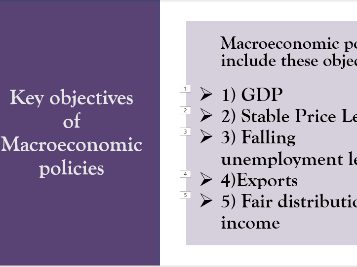 Economics Edexcel B 3.1 Macro Objectives | Teaching Resources
